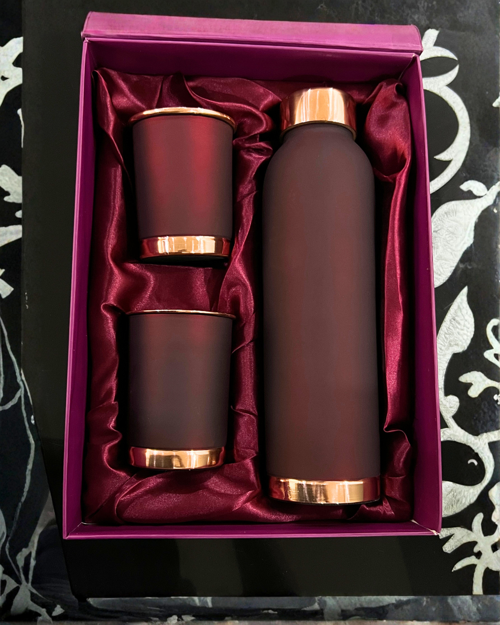 Buy Royale Copper Bottle & Glass Set Online – Pure Copper Drinkware – ADAAK
