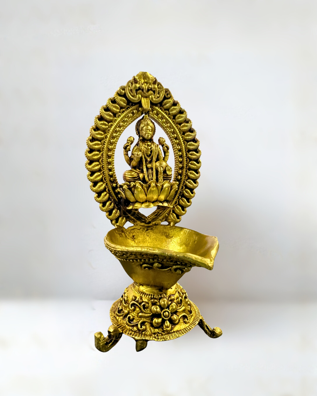 Brass Lakshmi Diya Lamp & Idol | Traditional Diwali Home Decor – ADAAK